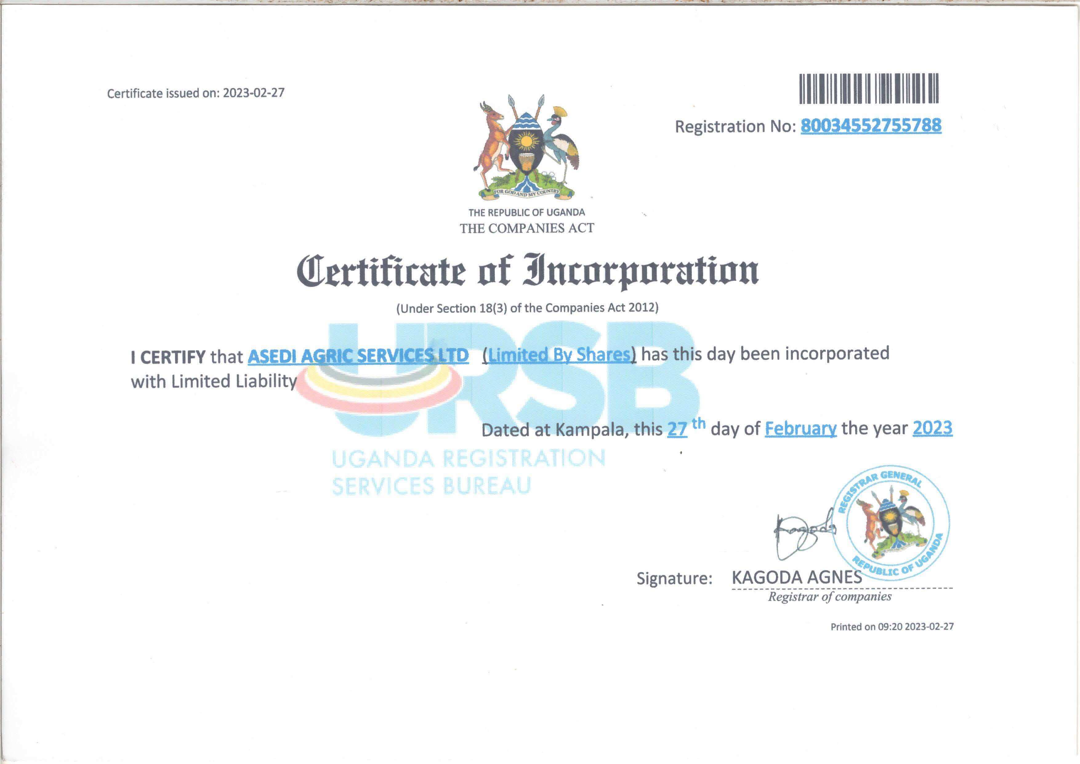 Asedi Agric Services Ltd. - Gallery